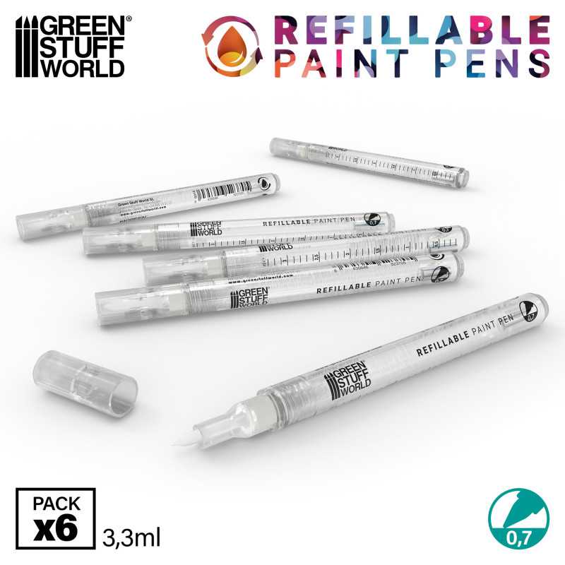 Refillable paint pen 0.7 (pack x6) :: Rollback Games